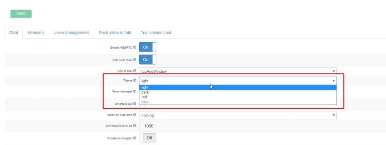 New material design themes – HTML5chat, free html5 video chat