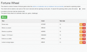 Spinning wheel for the chat – HTML5chat, free html5 video chat